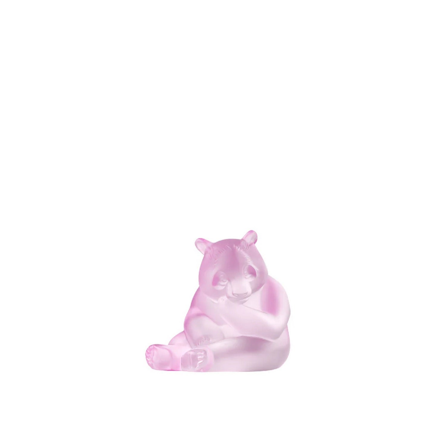 Pink Panda Crystal Figure