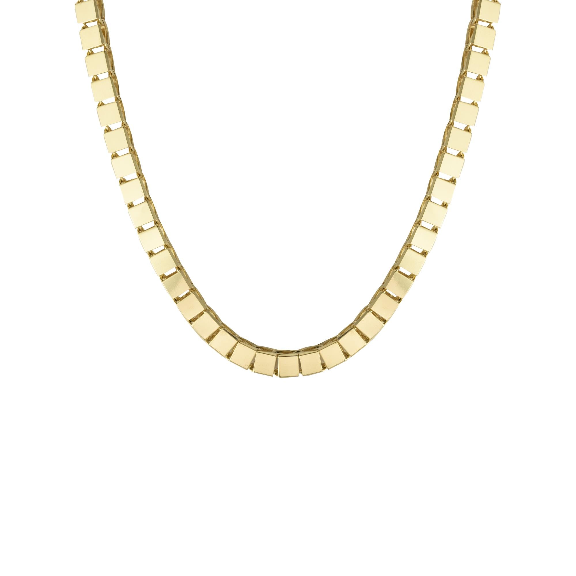 9ct Yellow Gold Squares Design Collarette