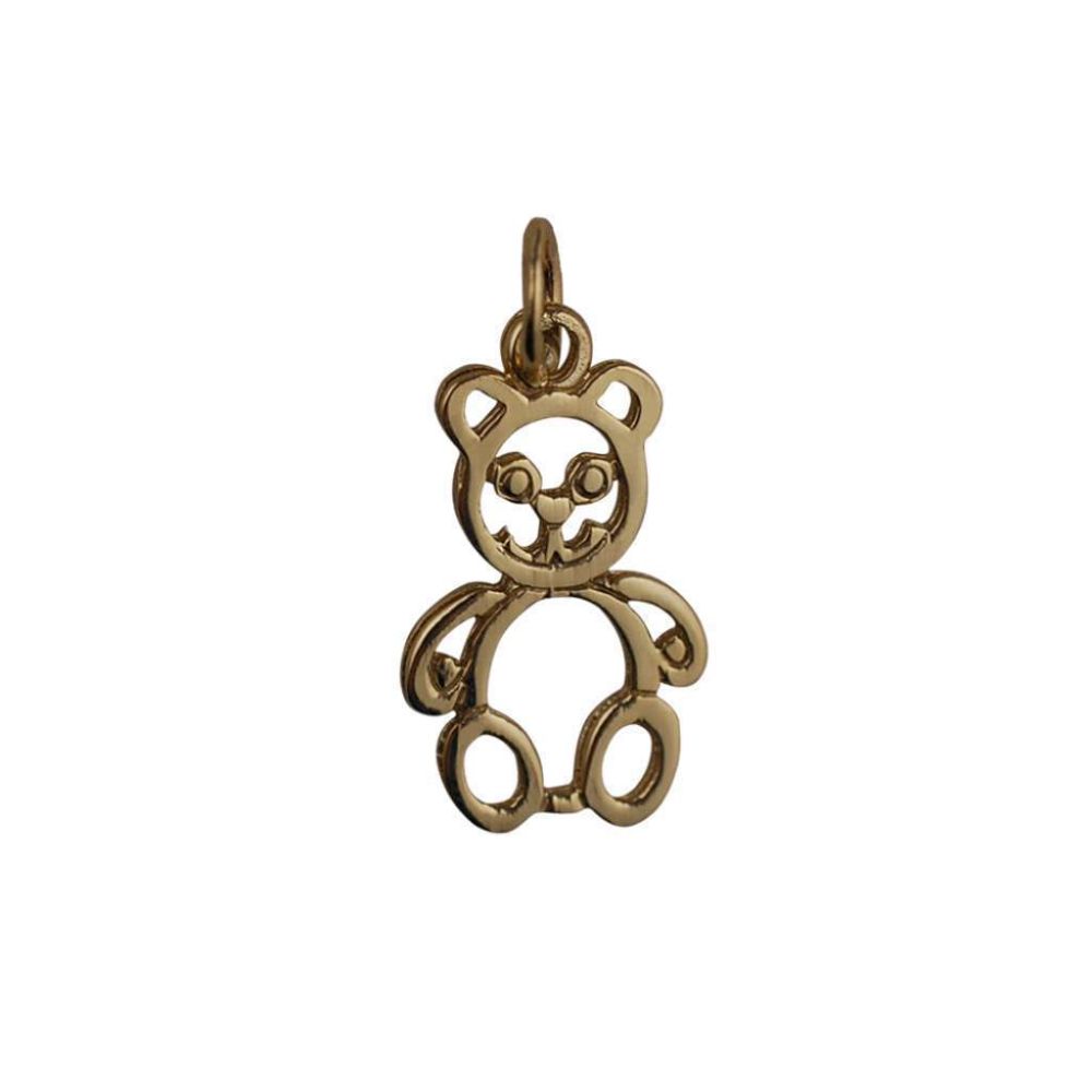 9ct Yellow Gold Open Teddy Bear Charm