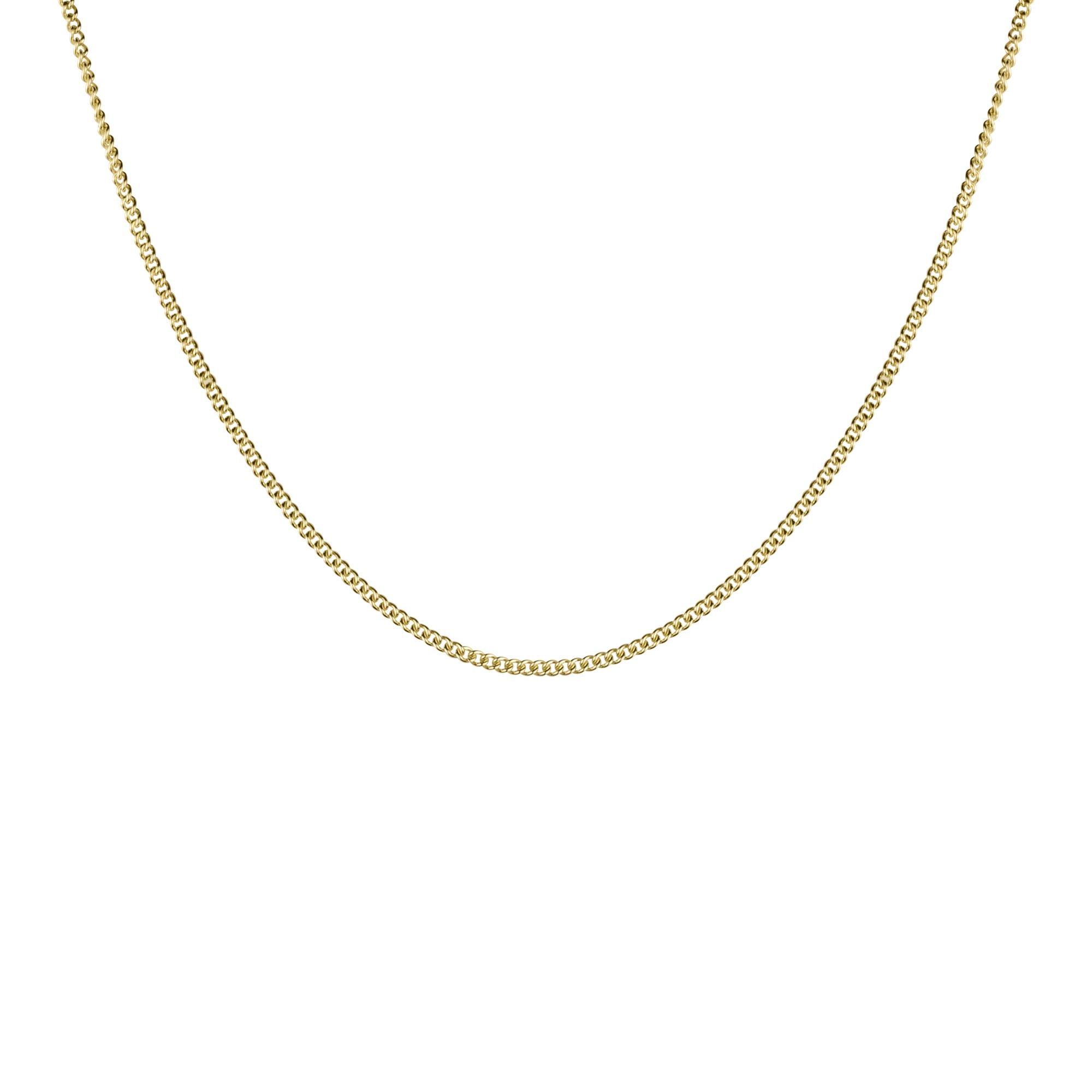 18ct Yellow Gold 18" Round Curb Chain