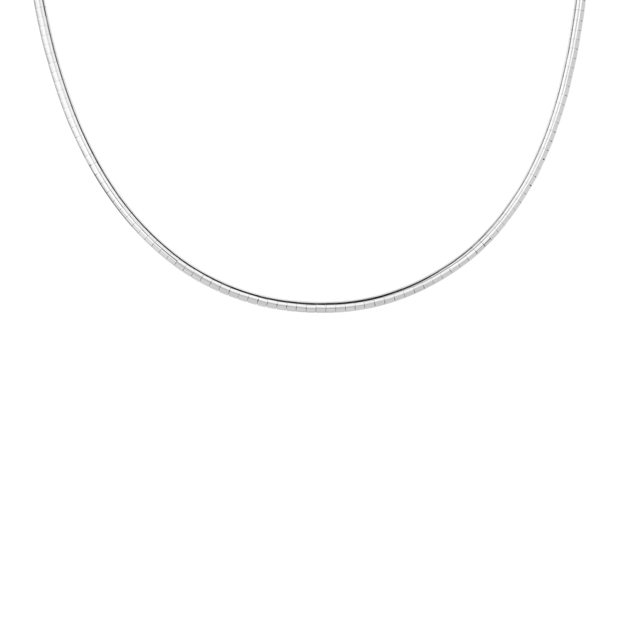 14ct White Gold Omega Wire Necklet