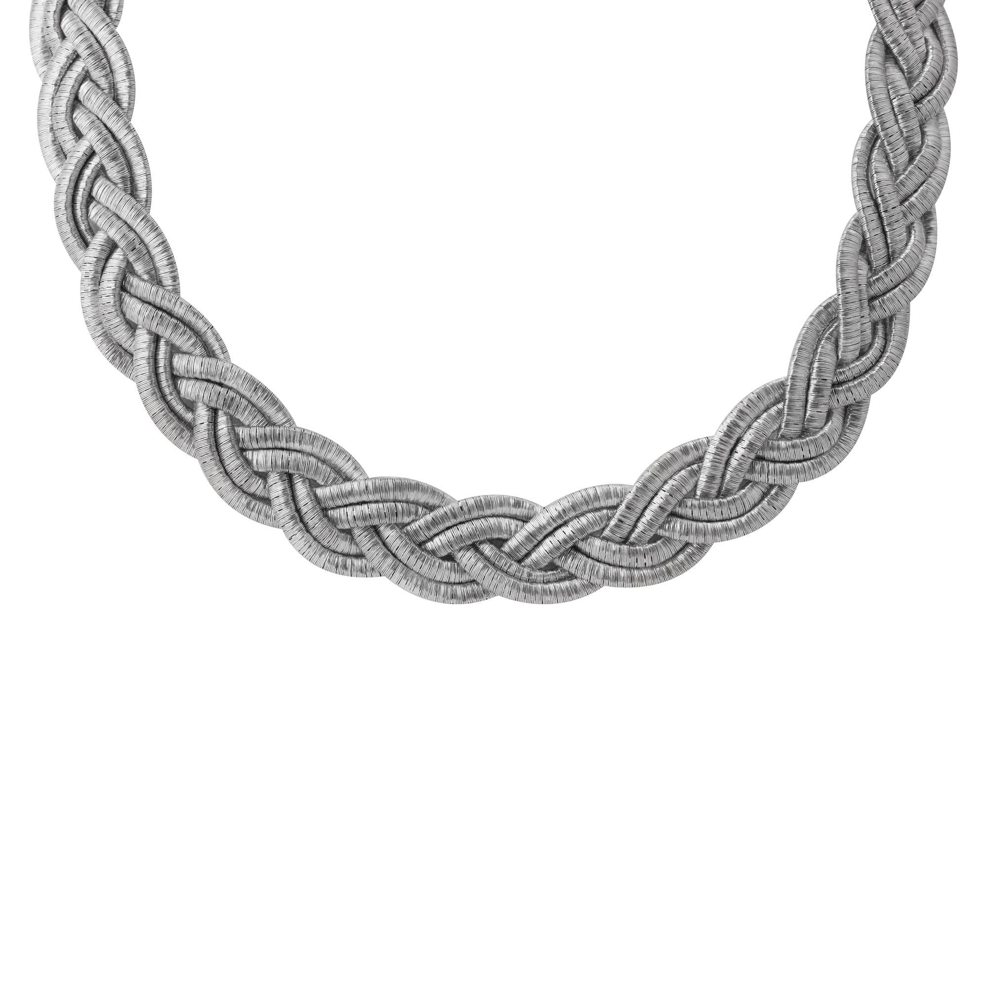 Silver Mesh Plated Collarette