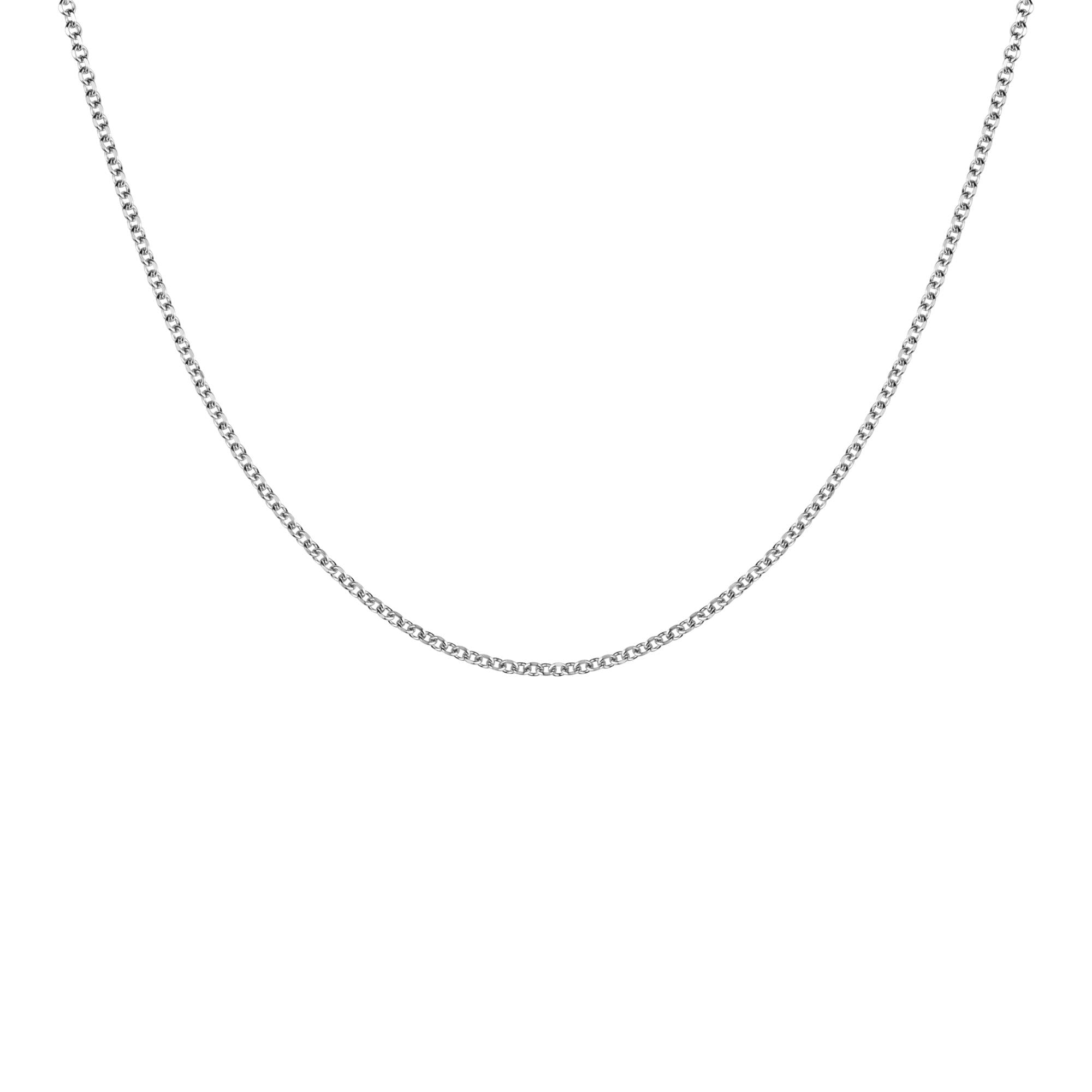 Silver Filed Trace Link Chain