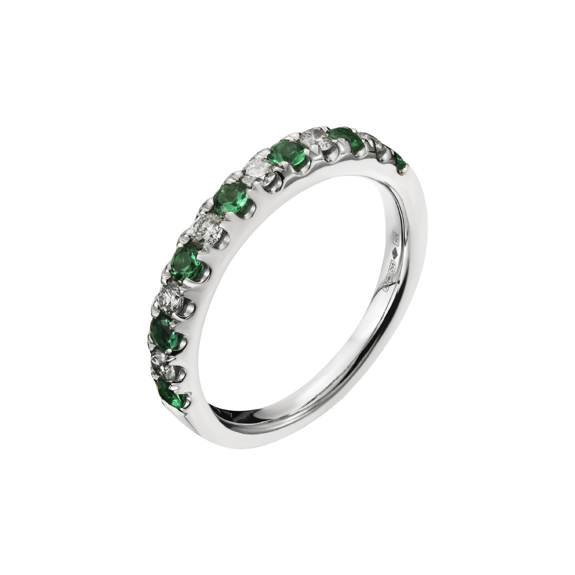 Platinum Emerald & Diamond Eternity Ring