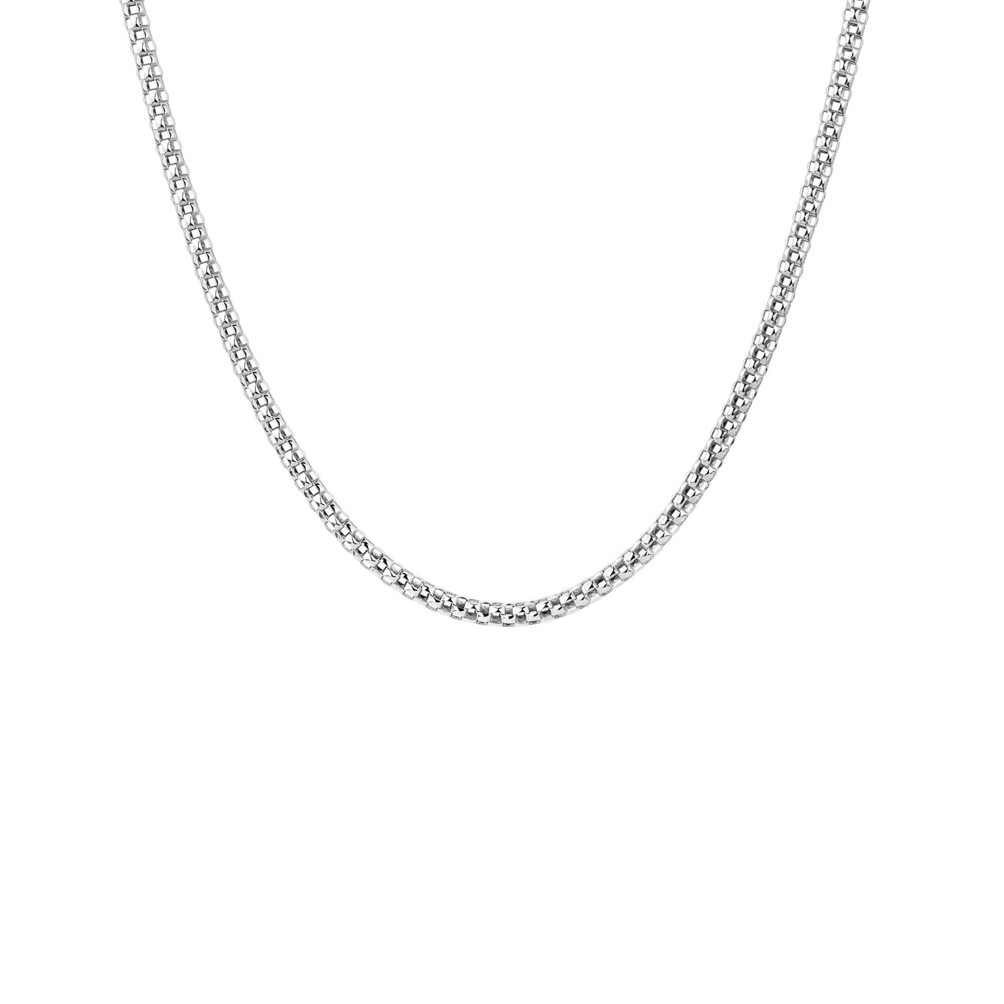 18ct White Gold Mesh Link Chain