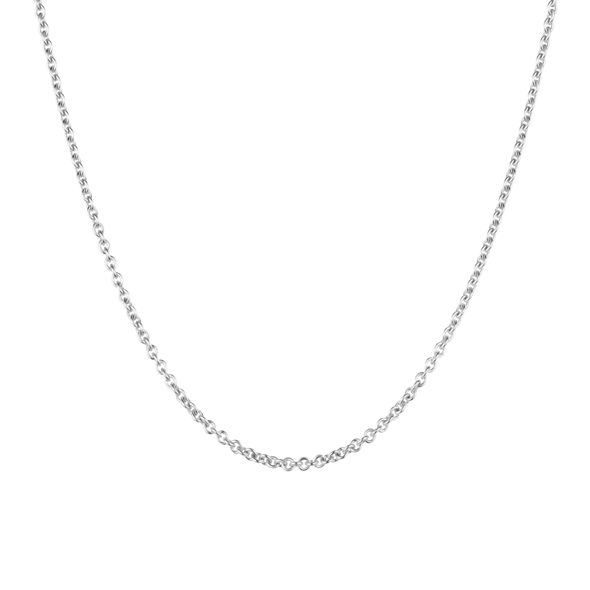 18ct White Gold Close Trace Link 18" Chain