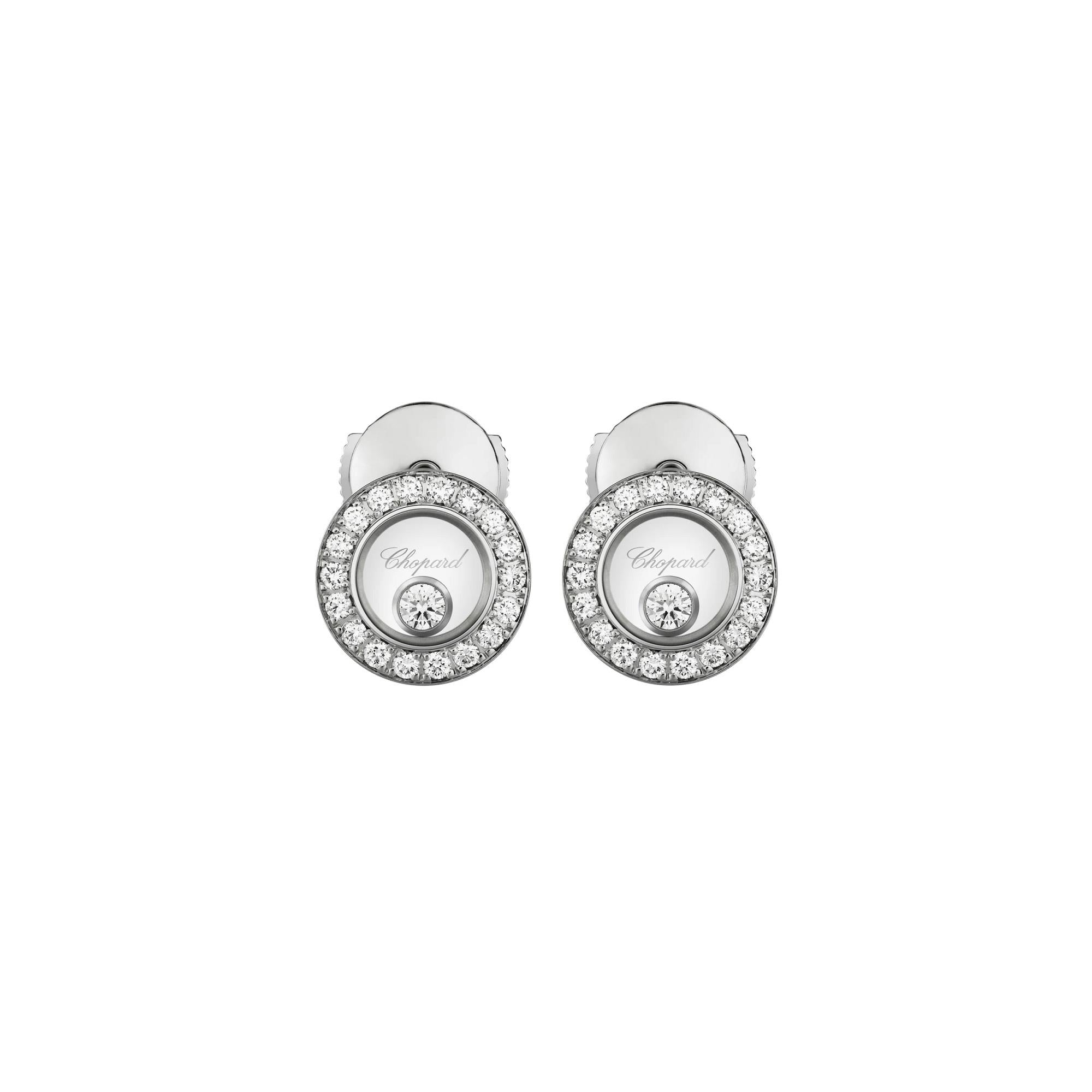 Happy Diamonds Icons 18ct White Gold Diamond Stud Earrings