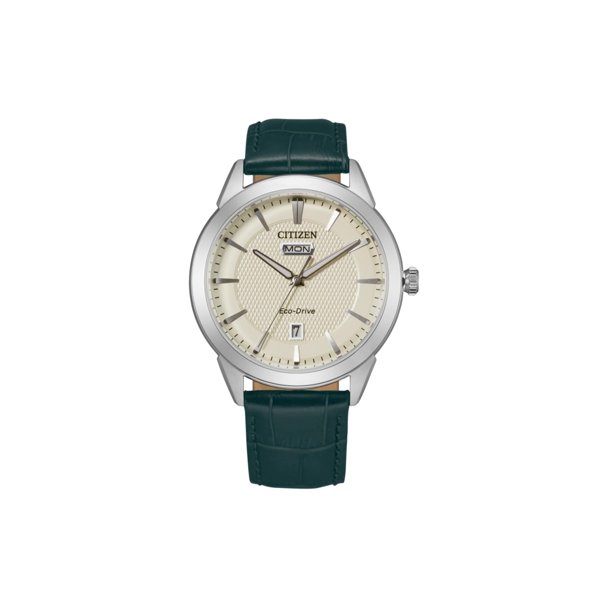 Corso Ivory Dial Green Strap 40mm