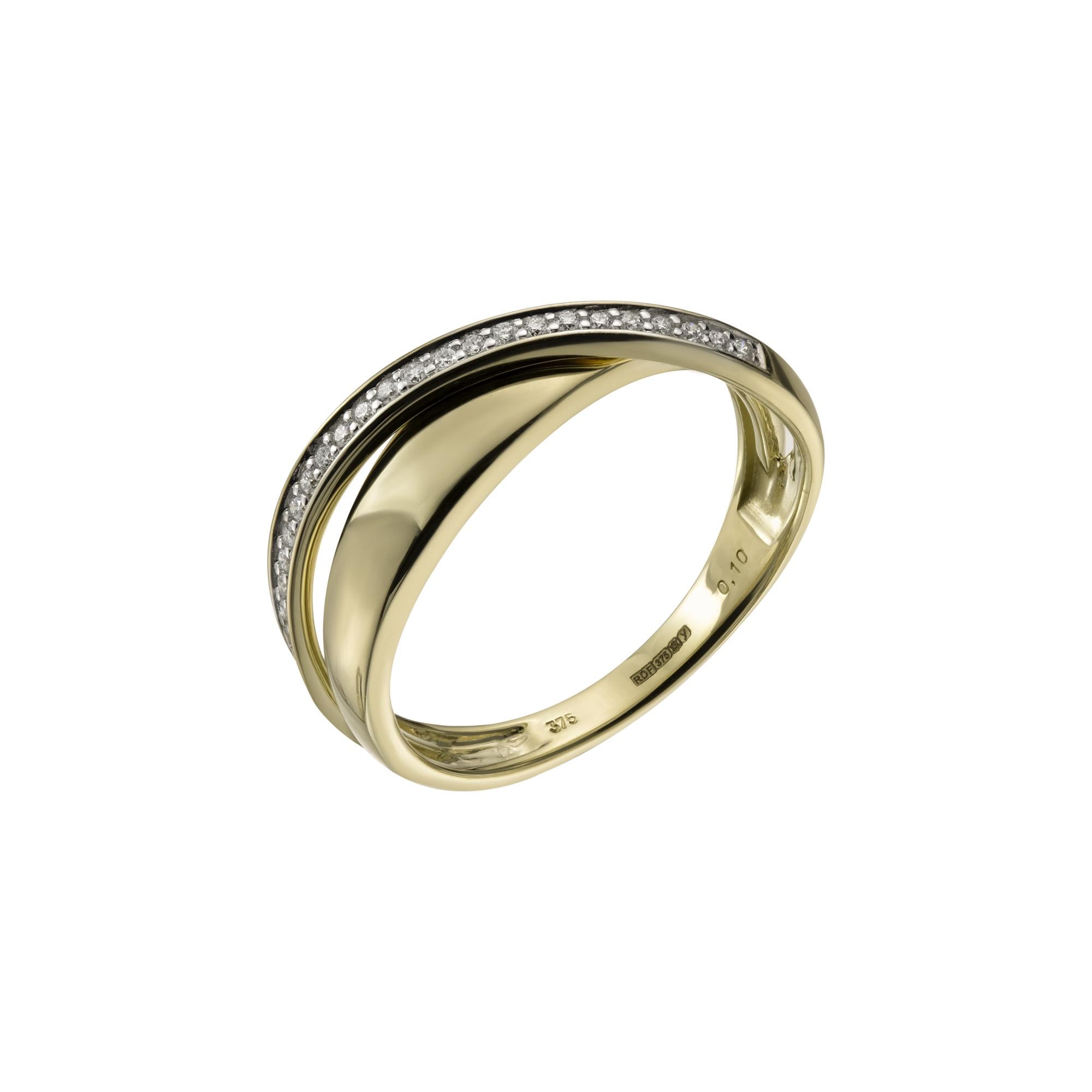 9ct Yellow Gold Diamond Dress Ring