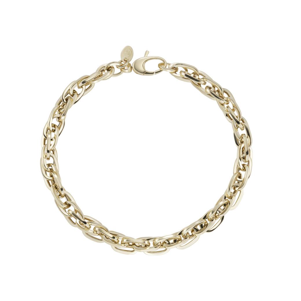 9ct Yellow Gold Square Link Rope Twist Bracelet