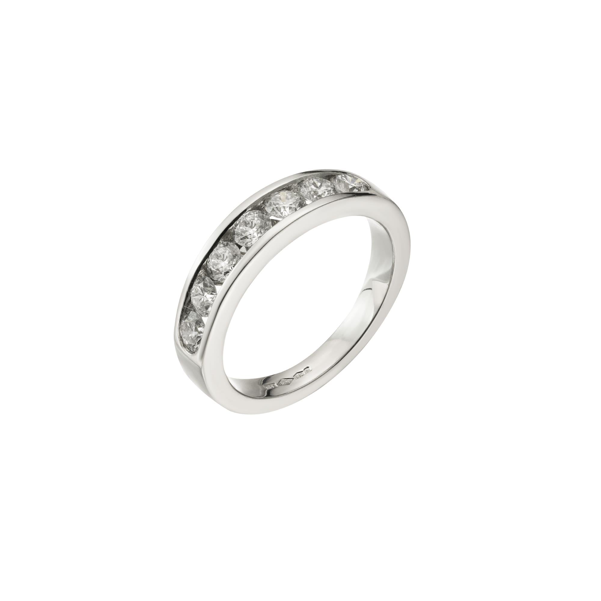 Platinum Diamond Eternity Ring, 0.76ct