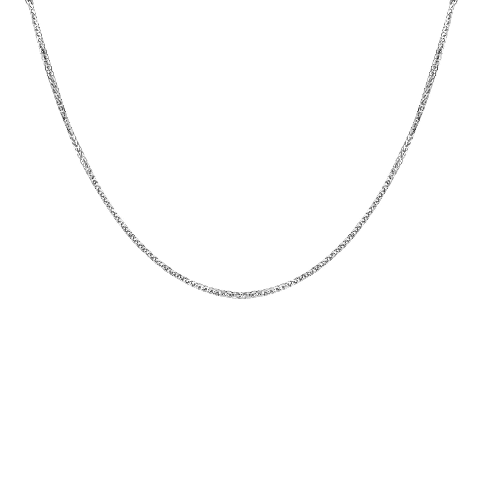 9ct White Gold Filed Spiga Link Chain 22''