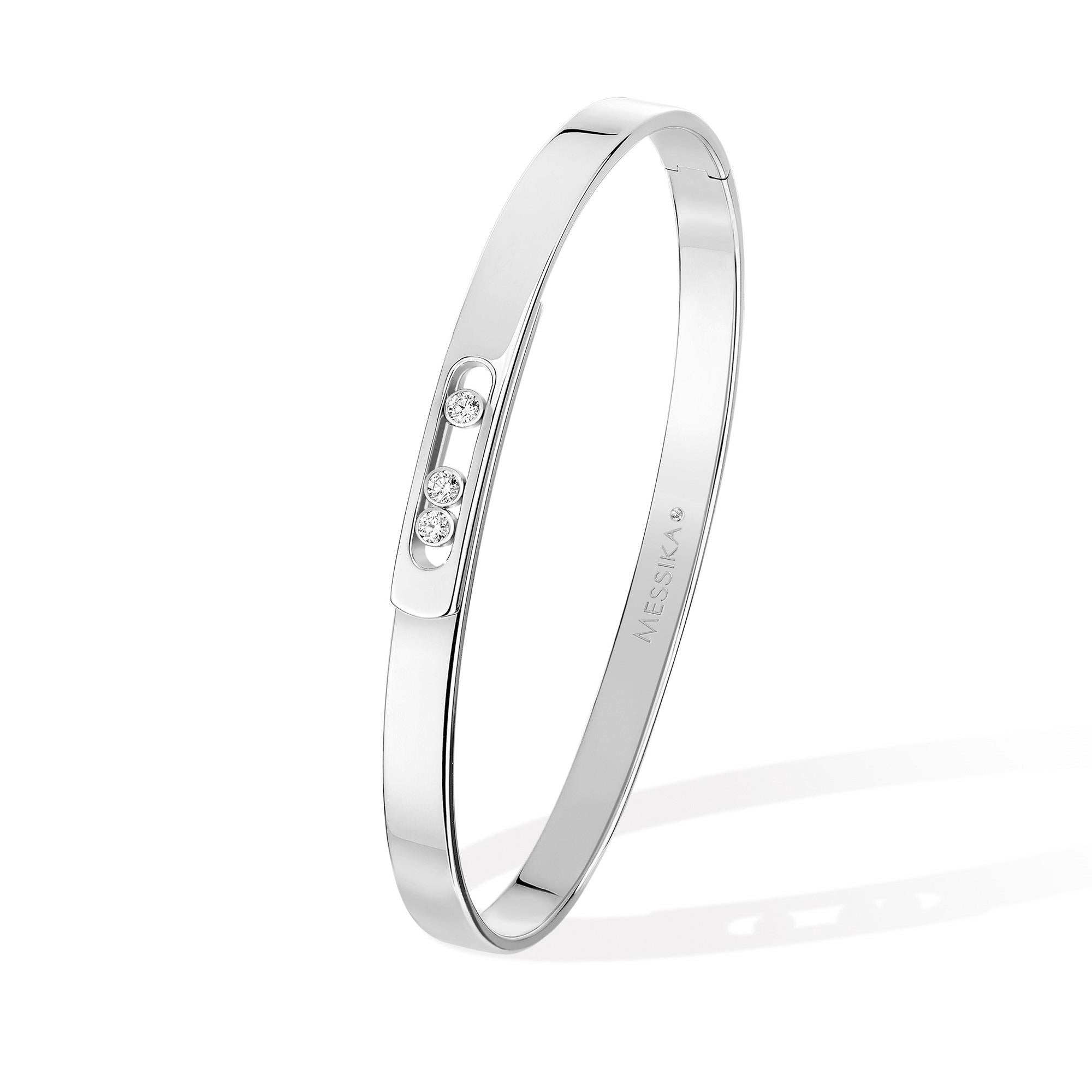 Move Noa 18ct White Gold Diamond Bangle