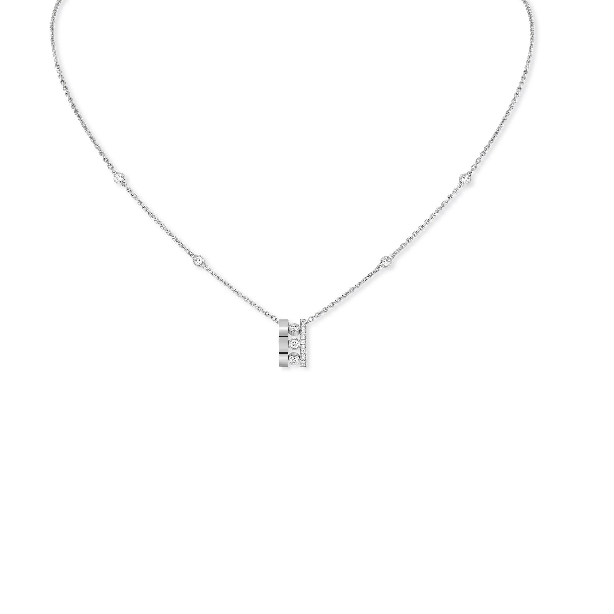 Move Romane 18ct White Gold Diamond Necklace
