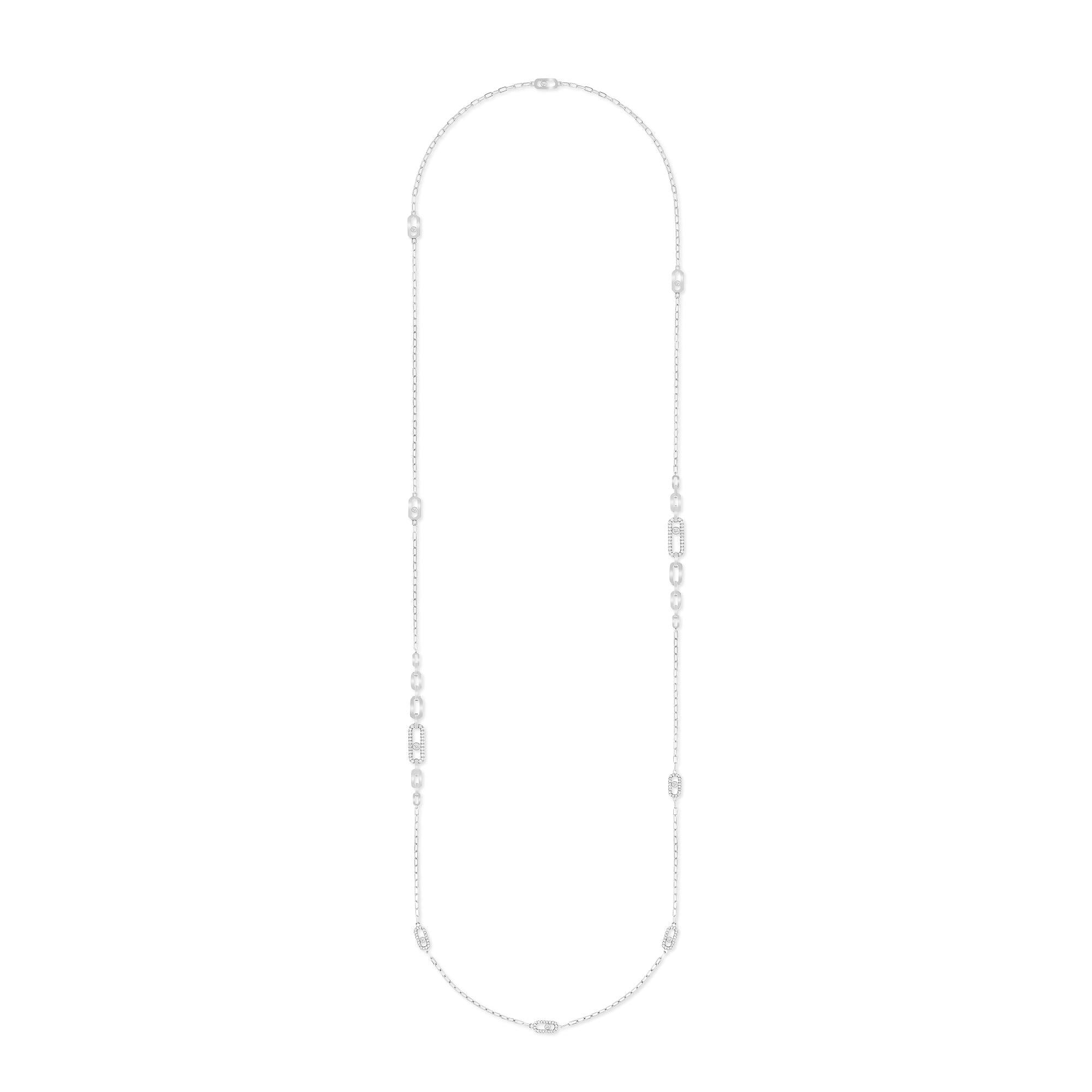 Messika 18ct White Gold Move Uno Long Necklace