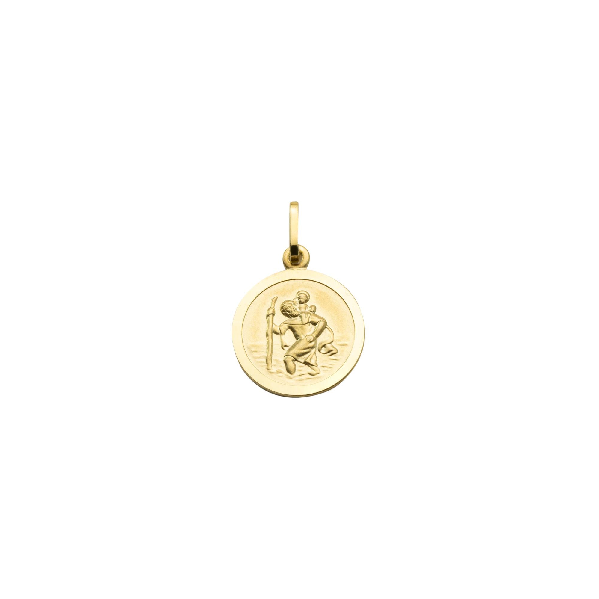 9ct Yellow Gold St Christopher Pendant