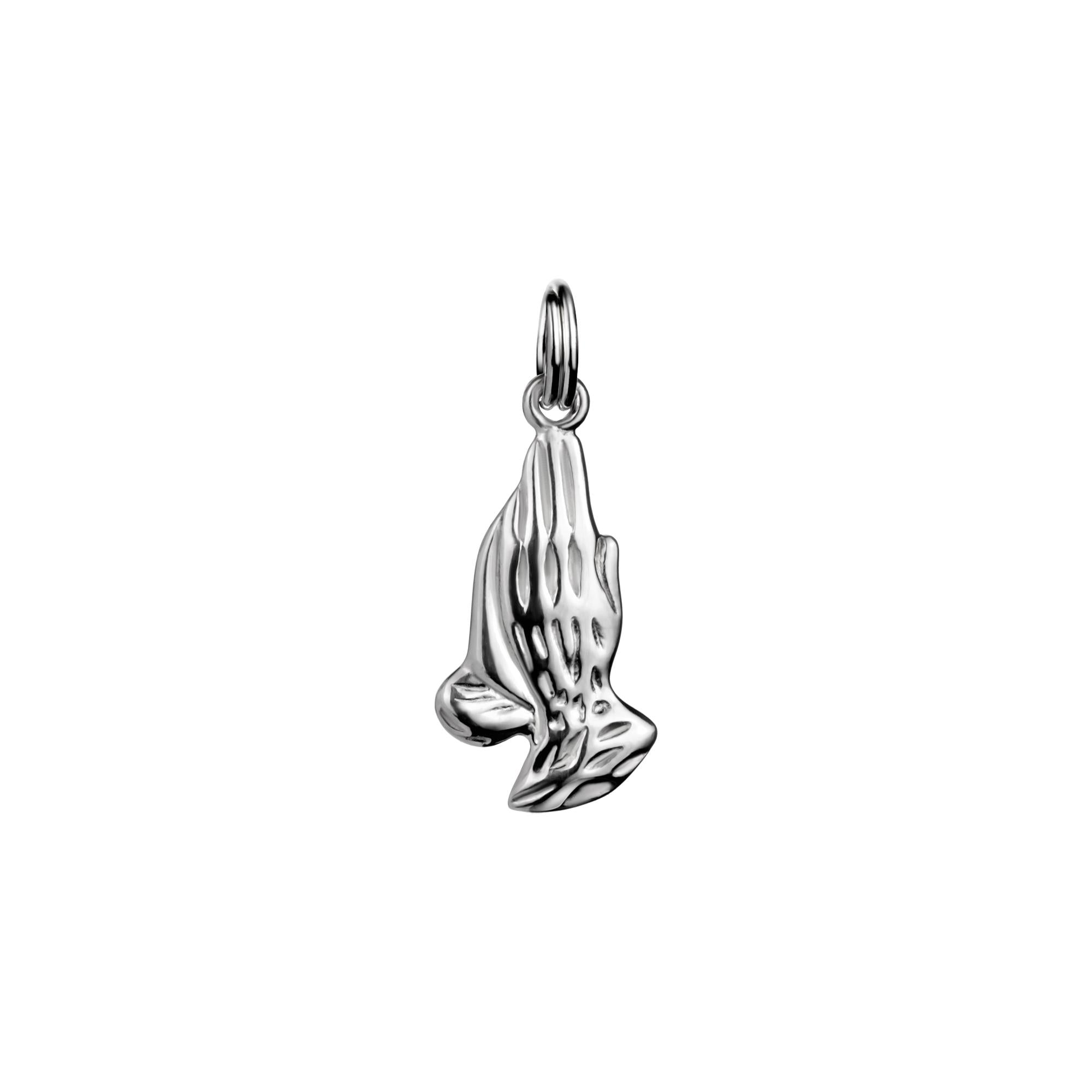 Silver Praying Hands Charm
