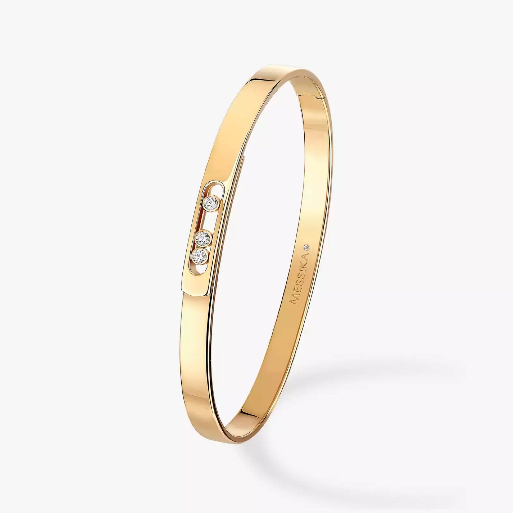 Move Noa 18ct Yellow Gold Diamond Bangle