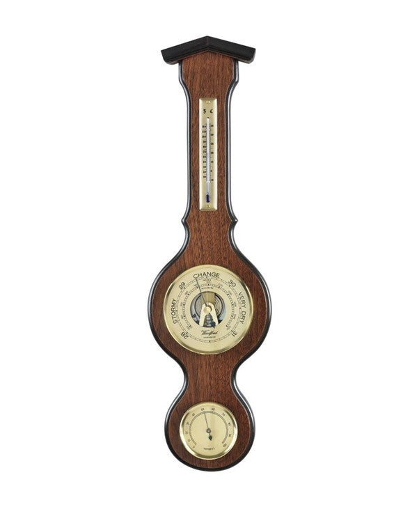 Wooden Barometer with Thermometer & Hygrometer