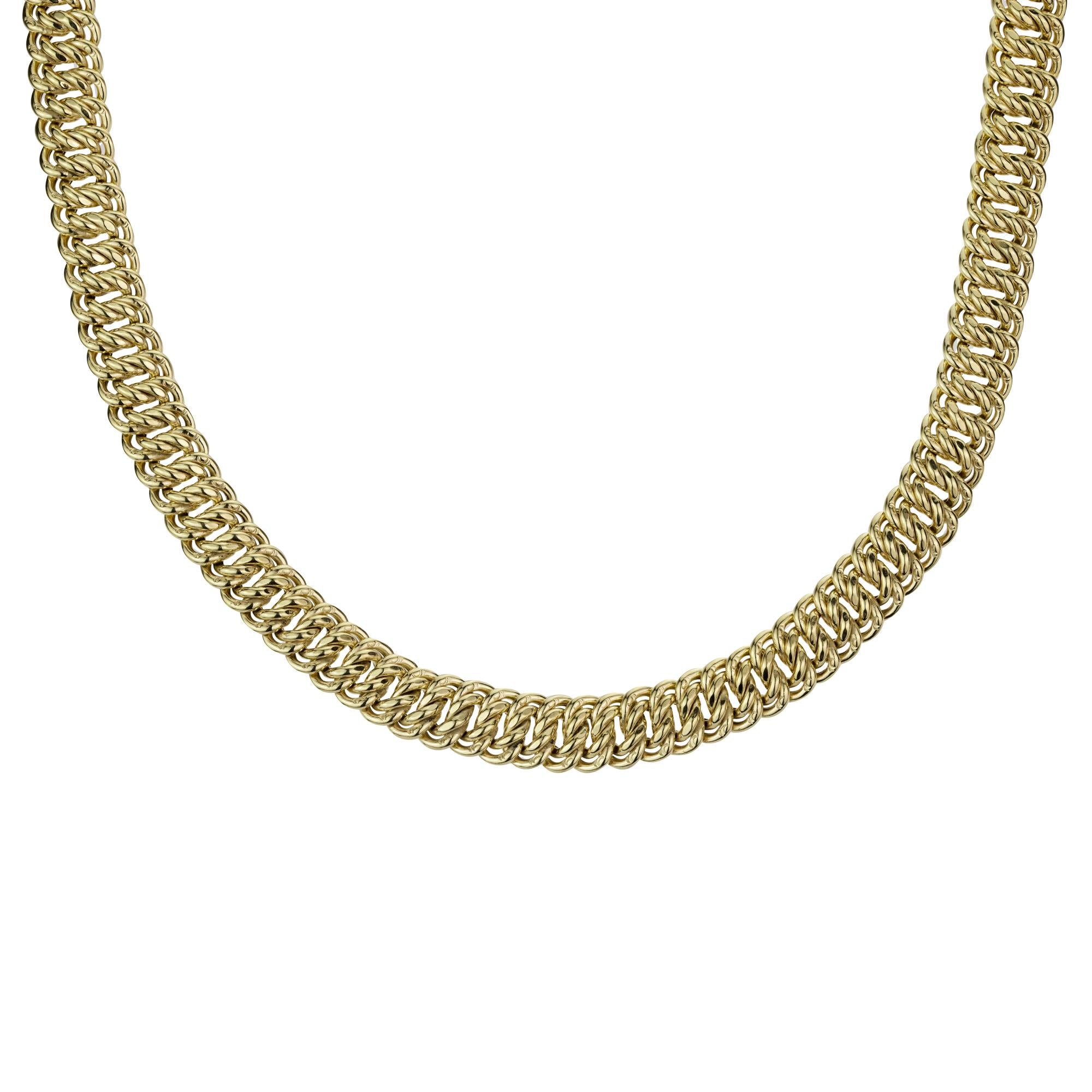 9ct Yellow Double Close Link Collarette