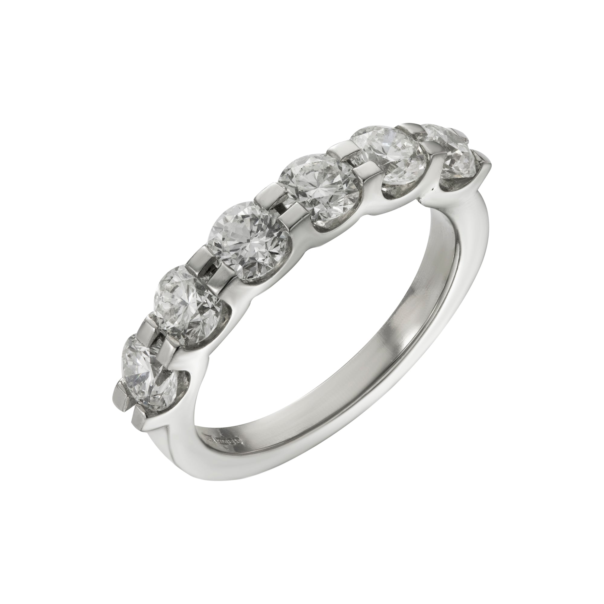 Platinum Six Stone Diamond Eternity Ring, 1.41ct