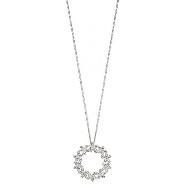Sterling Silver Flower Garland Pendant
