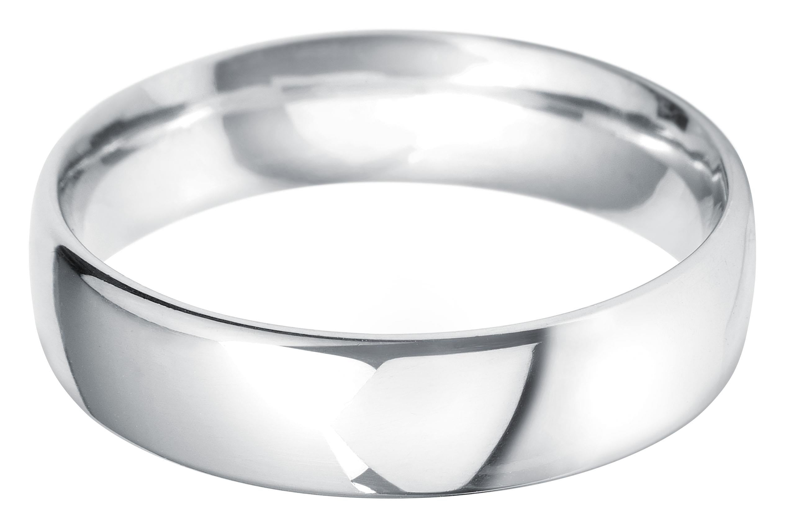 Sterling Silver 6mm Court Band Ring