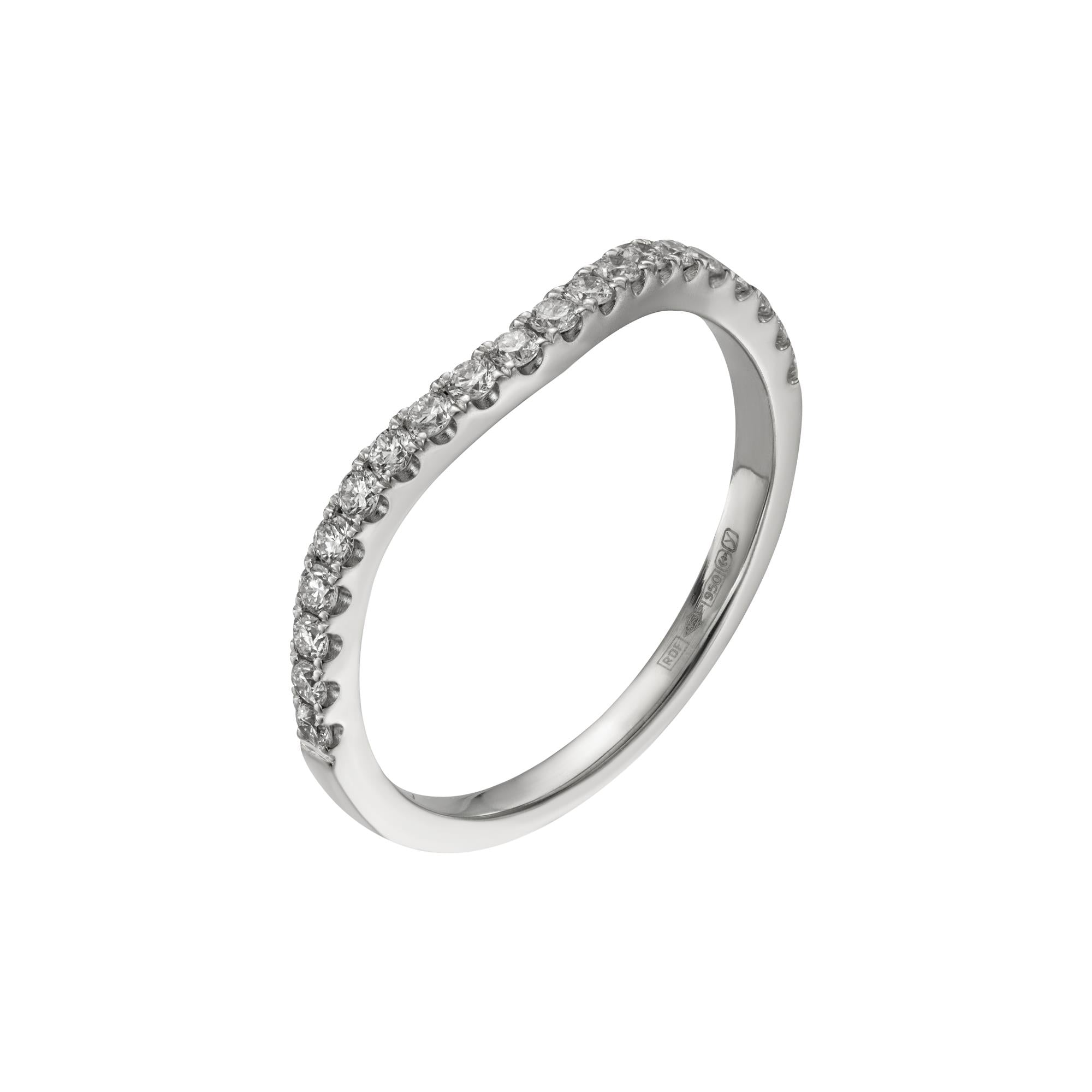 Platinum Diamond Shaped Eternity Band Ring