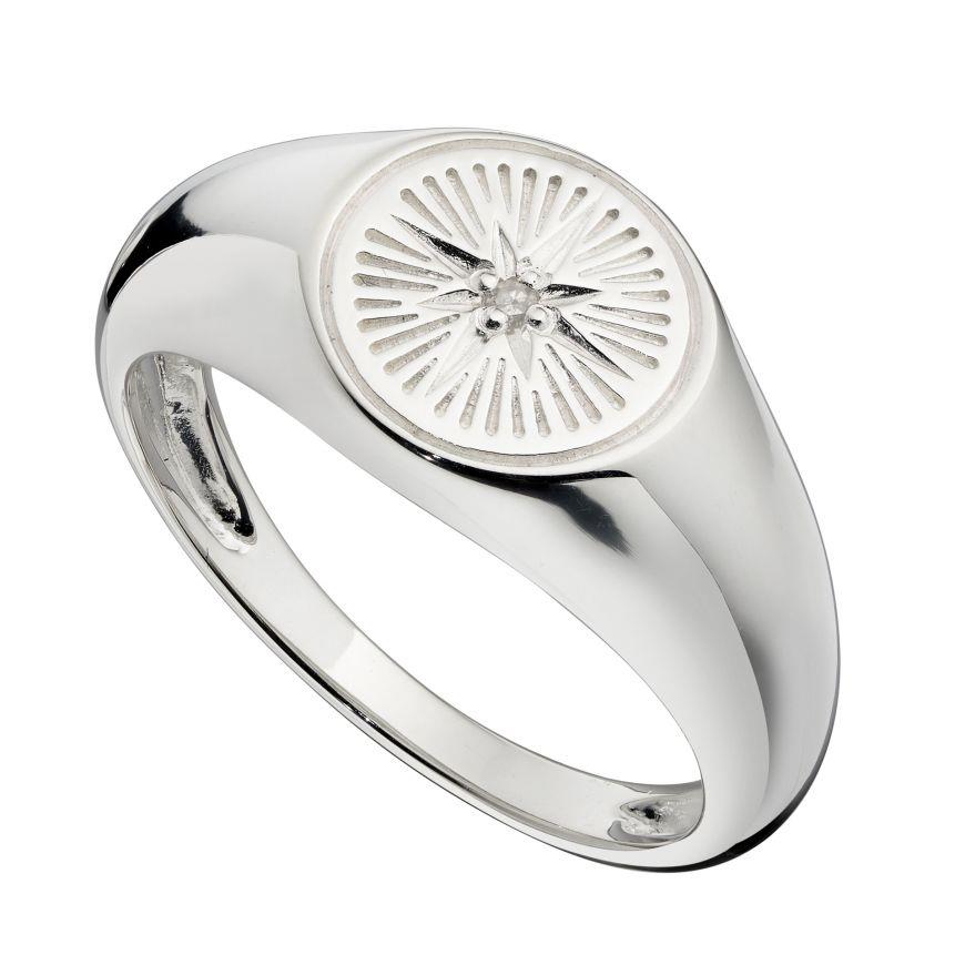 Silver & Cubic Zirconia Signet Ring