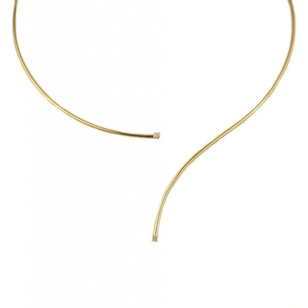 18ct Yellow Gold Diamond Torque Necklet