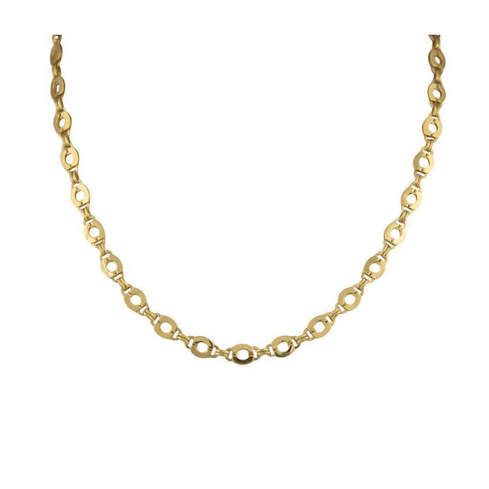 9ct Yellow Gold Flat Oval Link Chain
