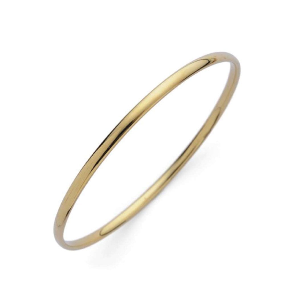 9ct Yellow Gold 5mm Round Bangle