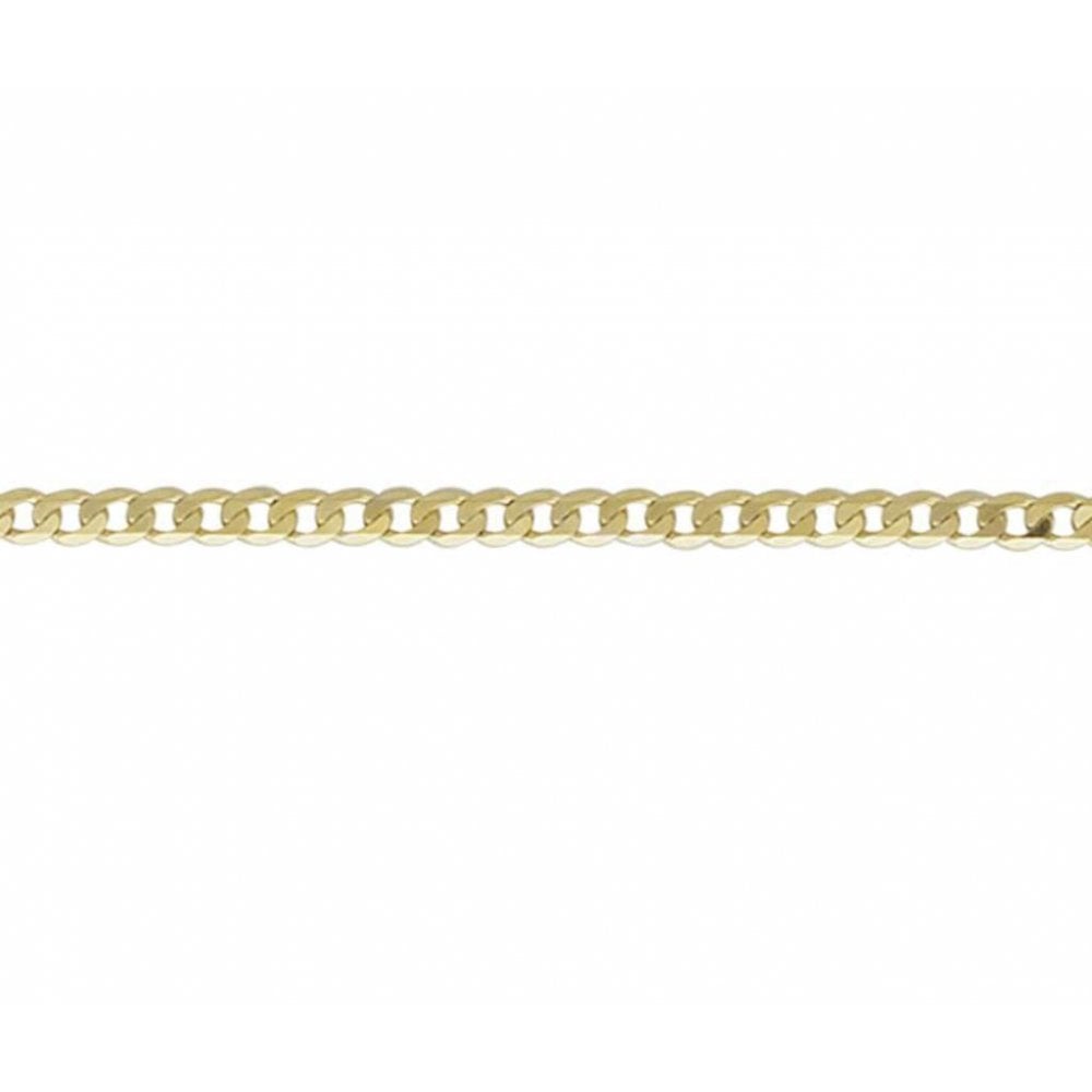 9ct Yellow Gold Filed Flat Open Curb Chain