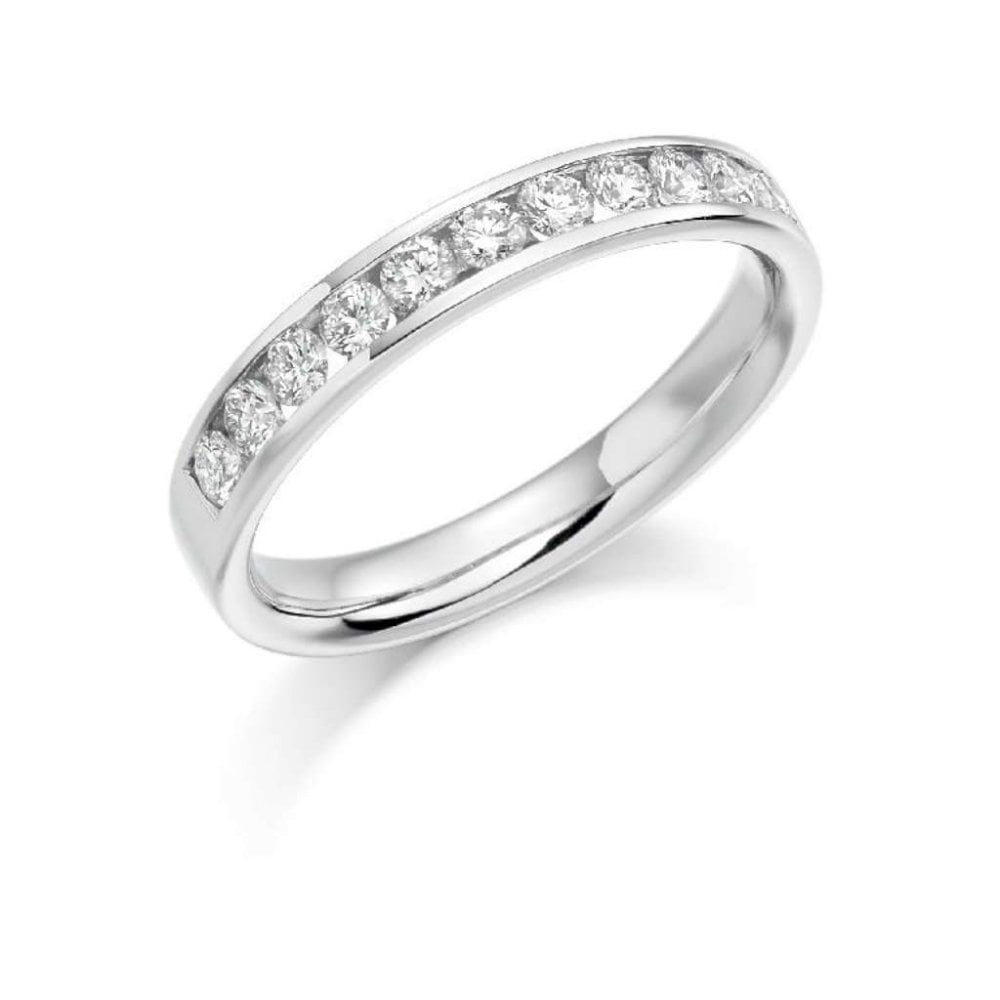 Platinum Diamond Straight Eternity Ring 0.26ct