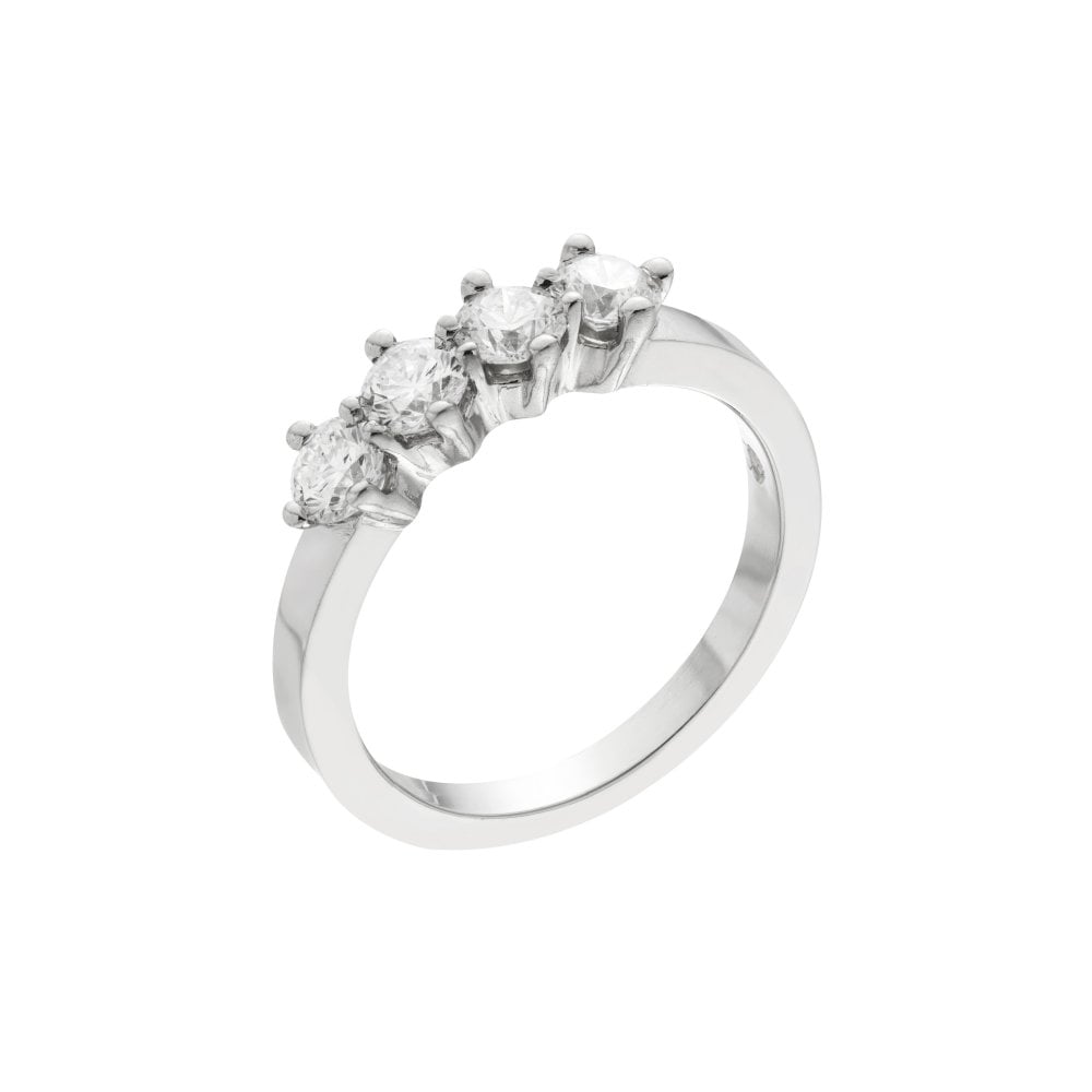 Platinum Four Stone Diamond Ring