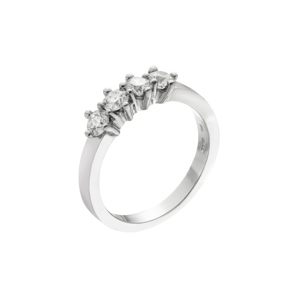 Platinum Four Stone Diamond Ring