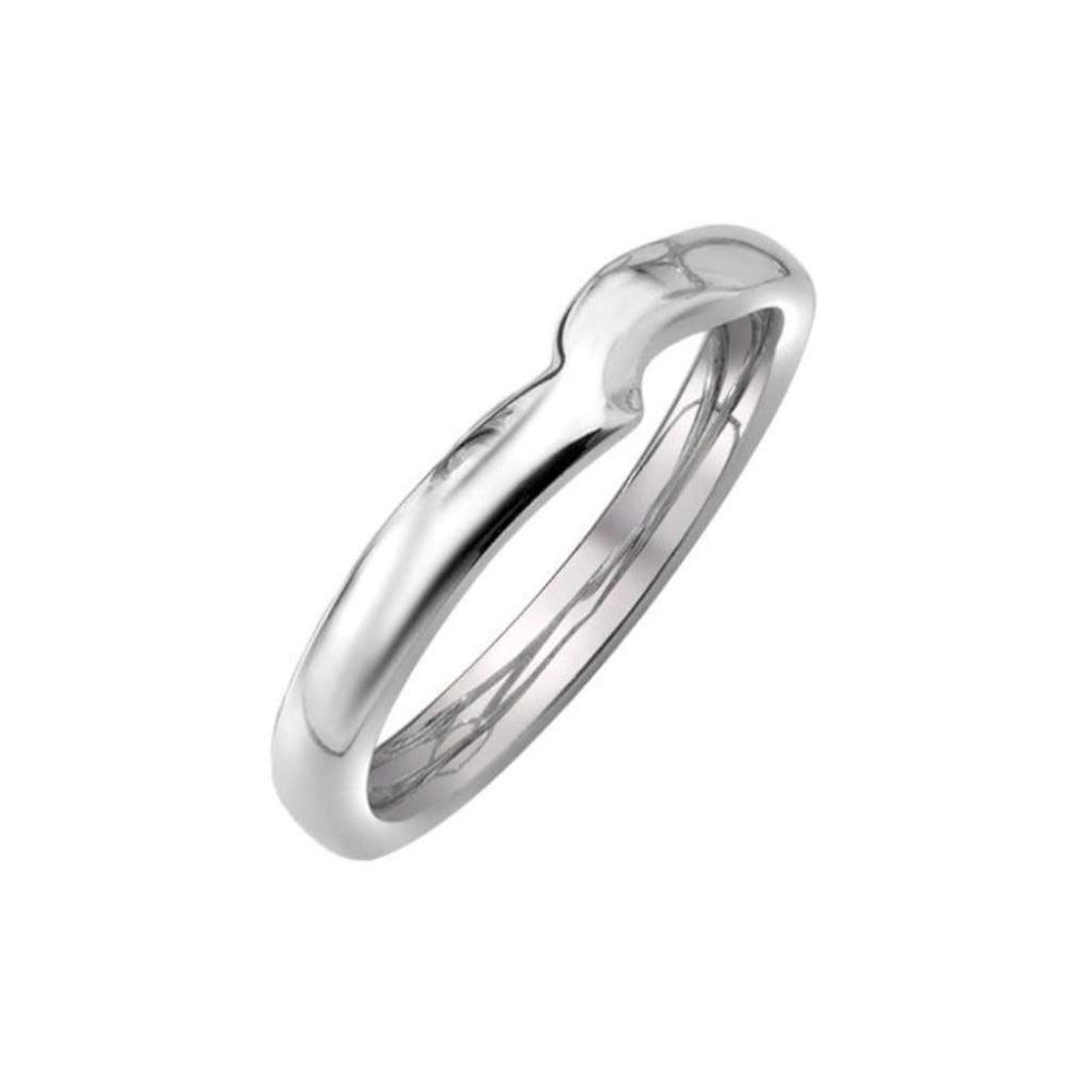 Platinum Shaped 2mm Wedding Ring