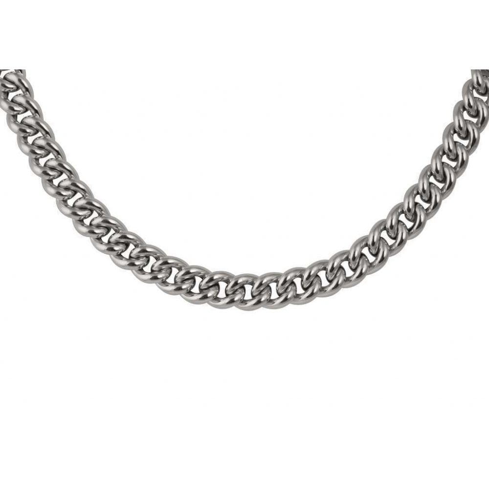 Silver 17.5" Heavy Round Curb Chain