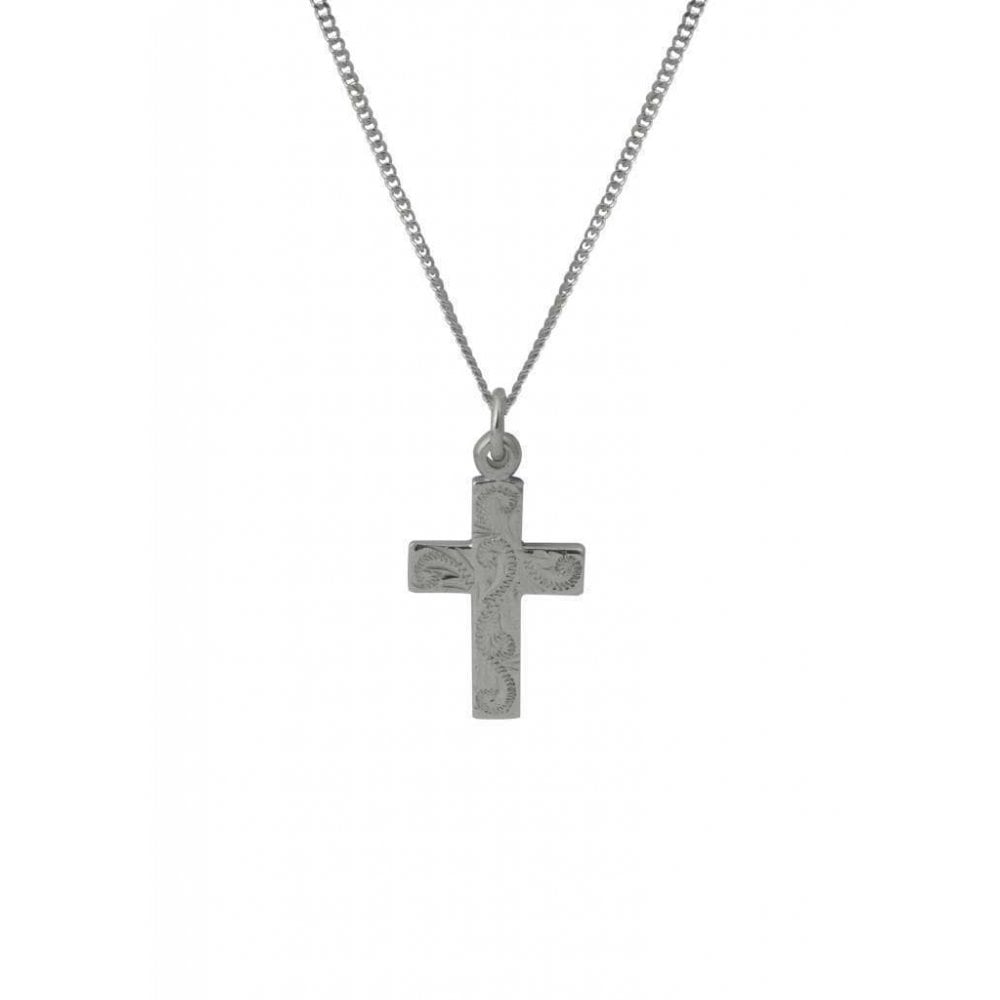 Silver Engraved Cross Pendant