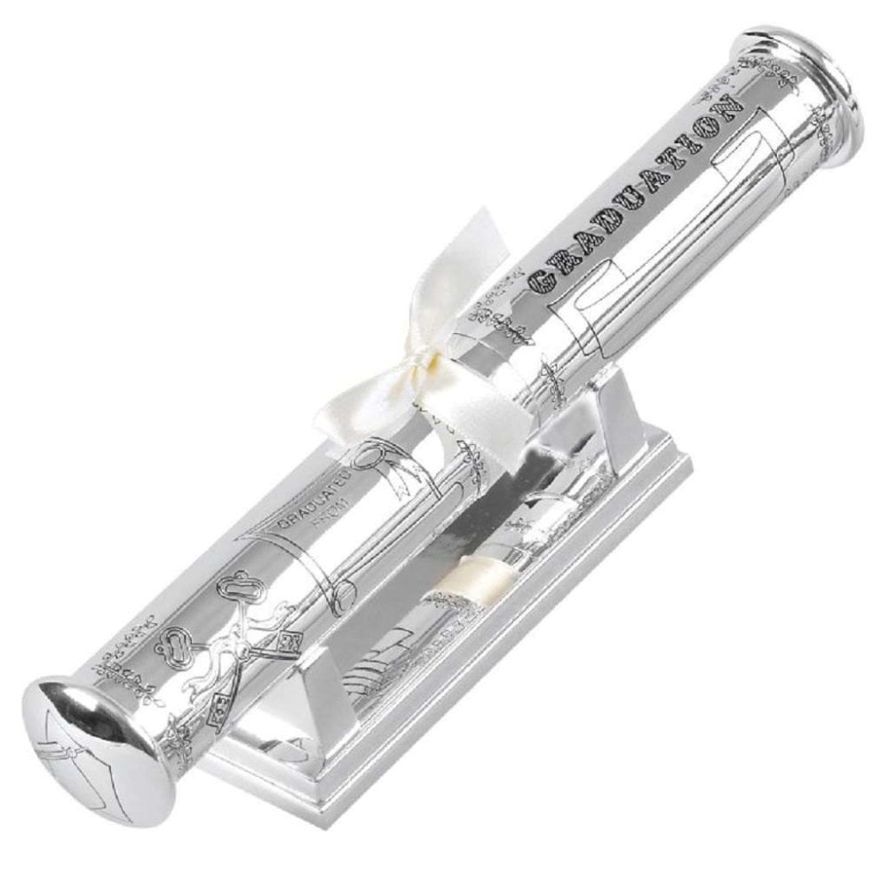 Silver Plated Graduation Scroll